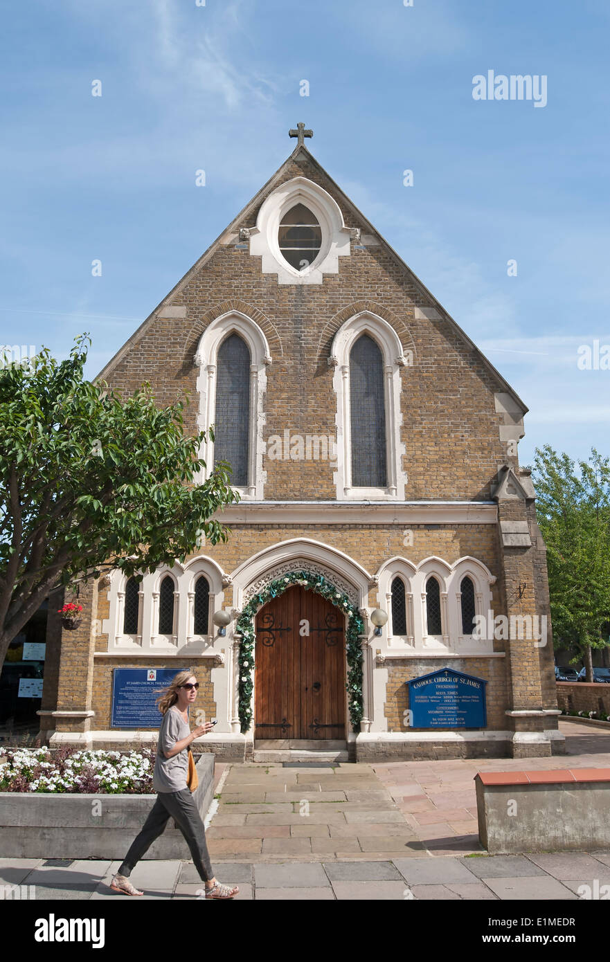 the 1885 catholic church of st james, twickenham, middlesex, england ...