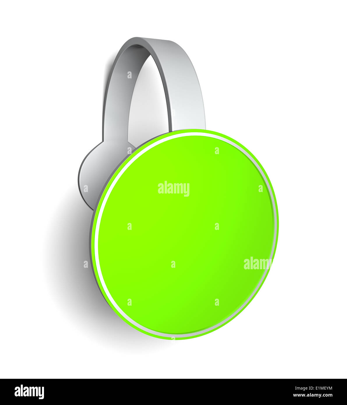 Empty promotional green sticker with shadow on white bsckground Stock ...