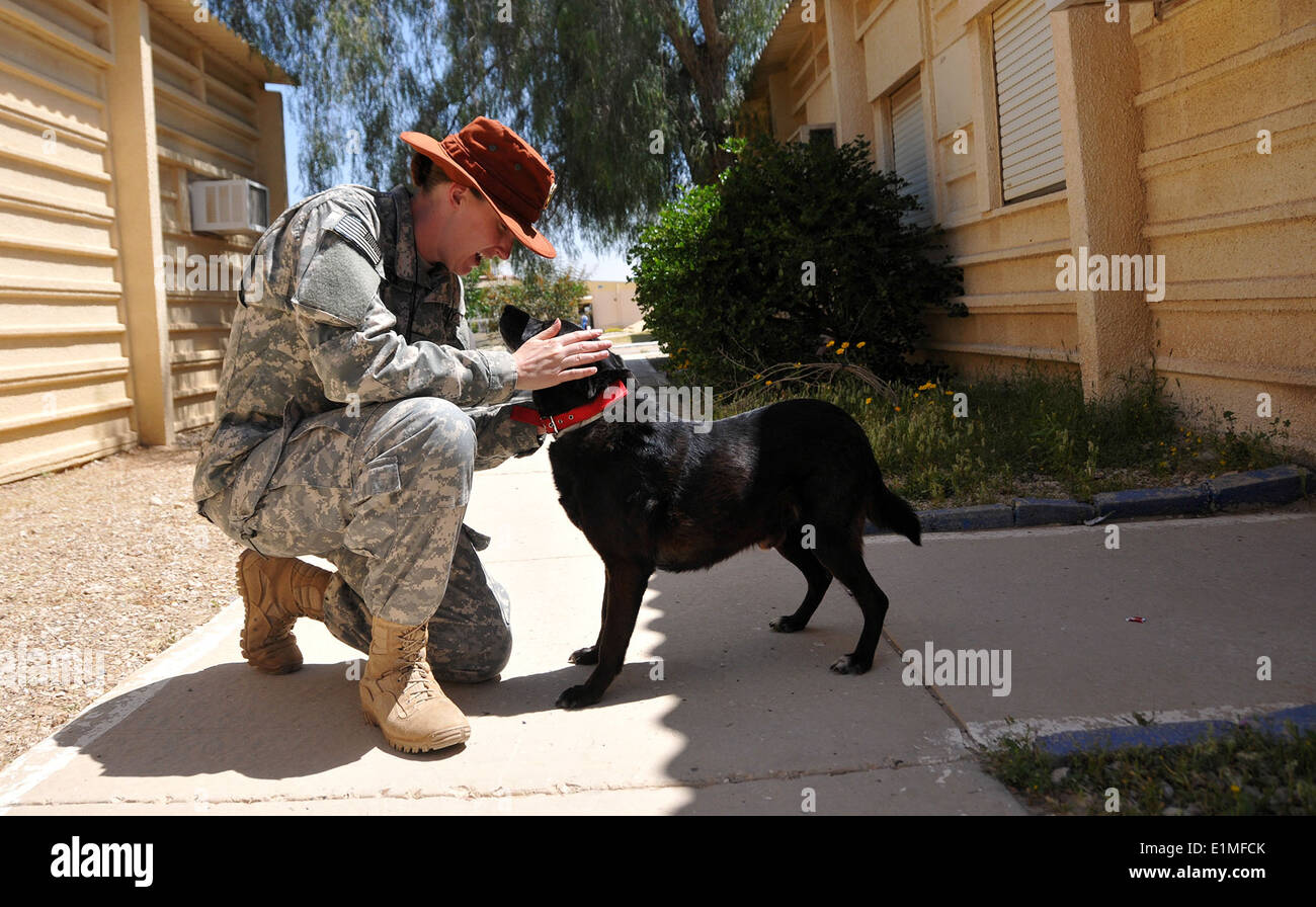 U.S. Army Capt. Ashley Hydrick, a veterinarian assigned to the ...