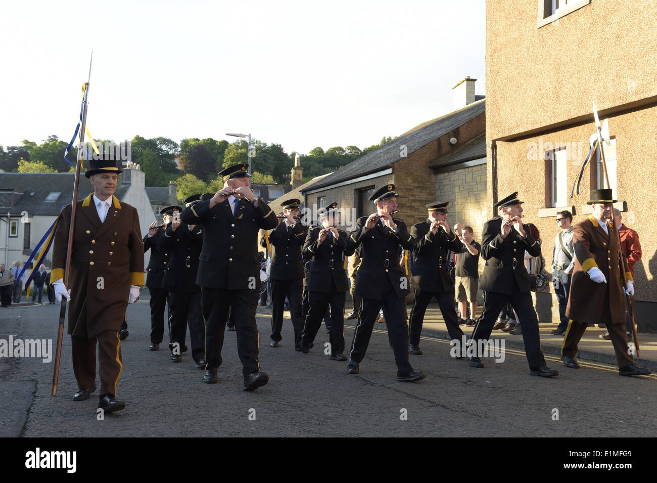 HAWICK, SCOTLAND - Jun 06 2014: Hawick Common Riding is the first of ...