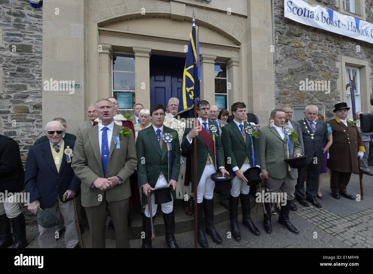 HAWICK, SCOTLAND - Jun 06 2014: Hawick Common Riding is the first of ...
