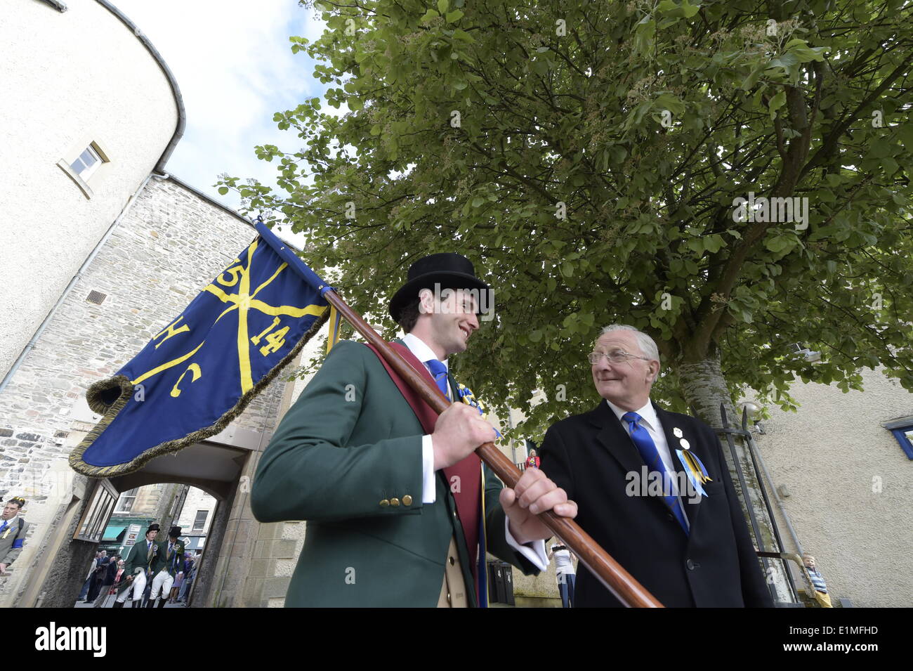 HAWICK, SCOTLAND - Jun 06 2014: Hawick Common Riding is the first of ...