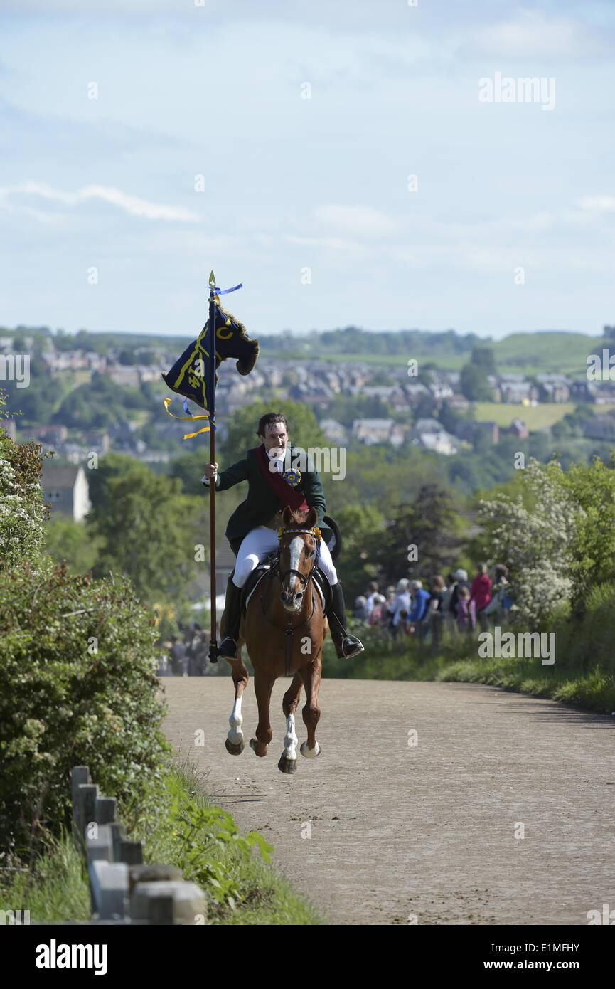 HAWICK, SCOTLAND - Jun 06 2014: Hawick Common Riding is the first of ...