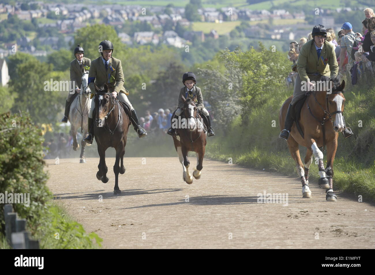 HAWICK, SCOTLAND - Jun 06 2014: Hawick Common Riding is the first of ...