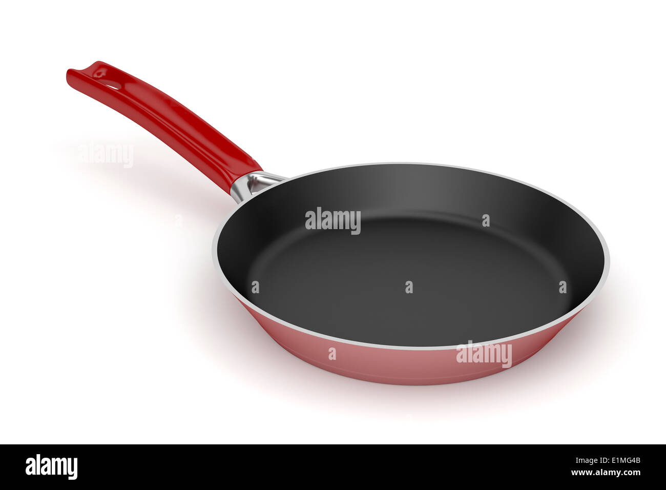 Frying pan on white background Stock Photo - Alamy