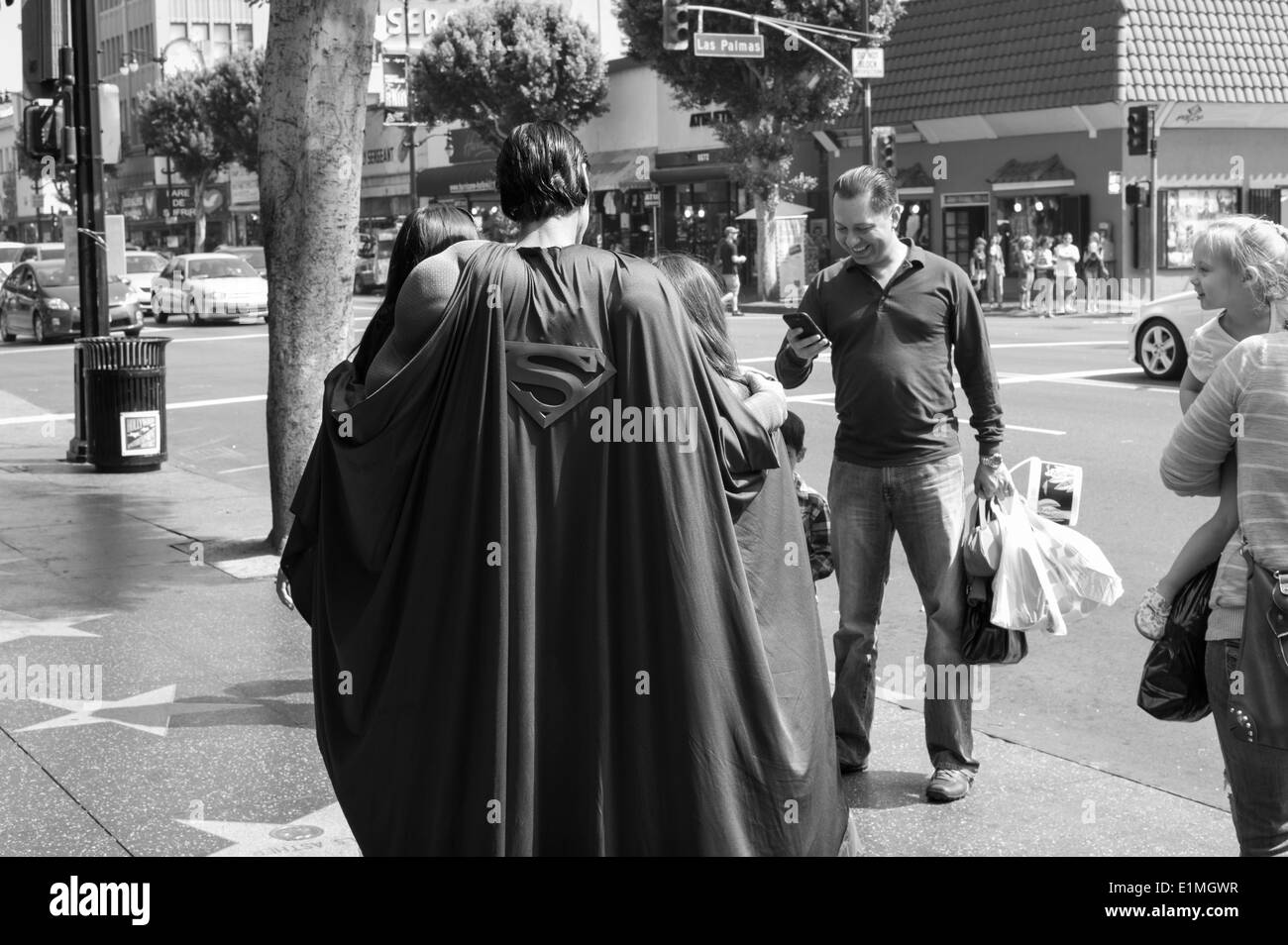 Superman character on Hollywood Boulevard, Los Angeles, CA Stock Photo ...