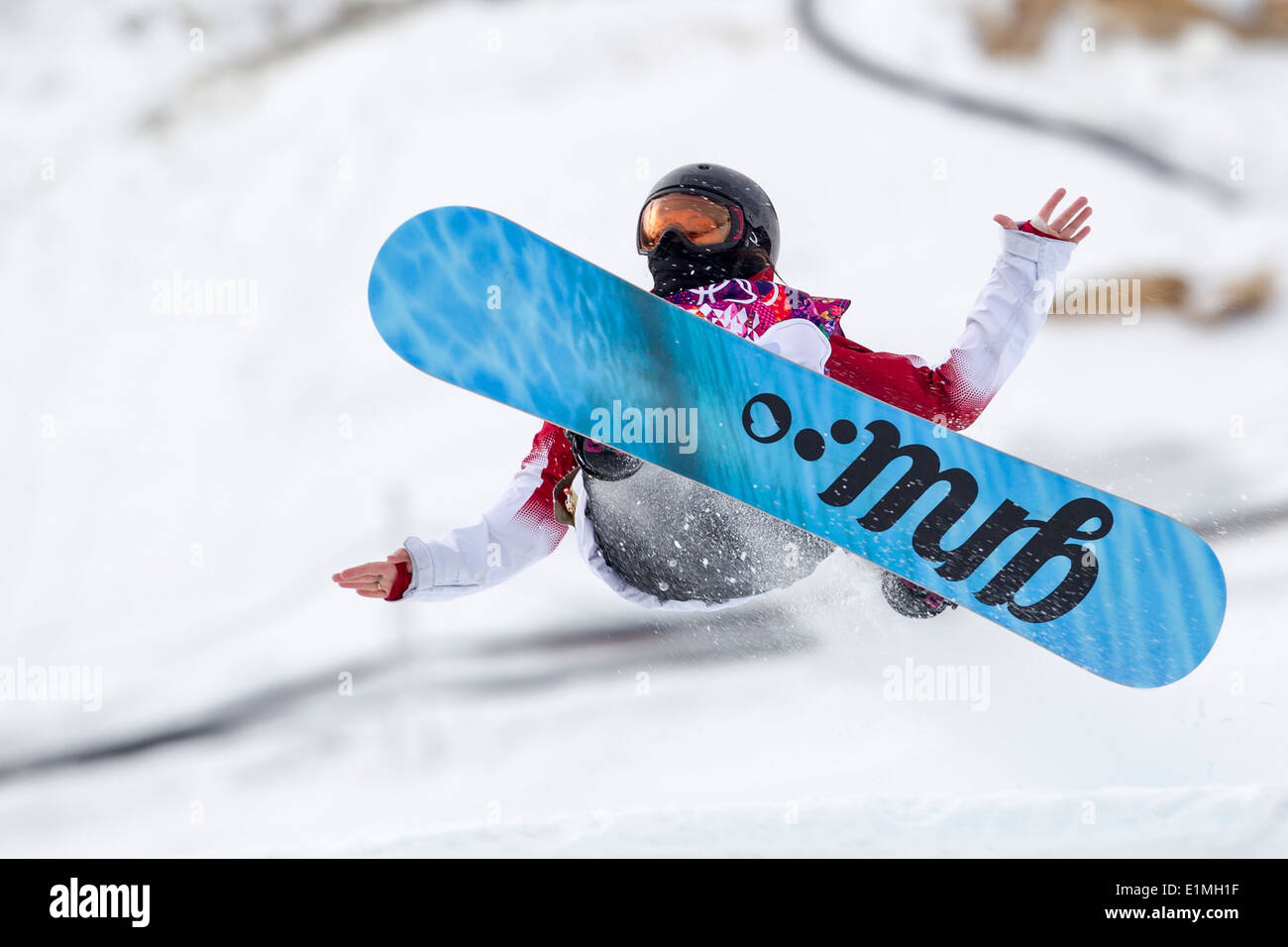 Jenna Blasman (CAN) competing in Ladies's Snowboard Slopestyle at the ...