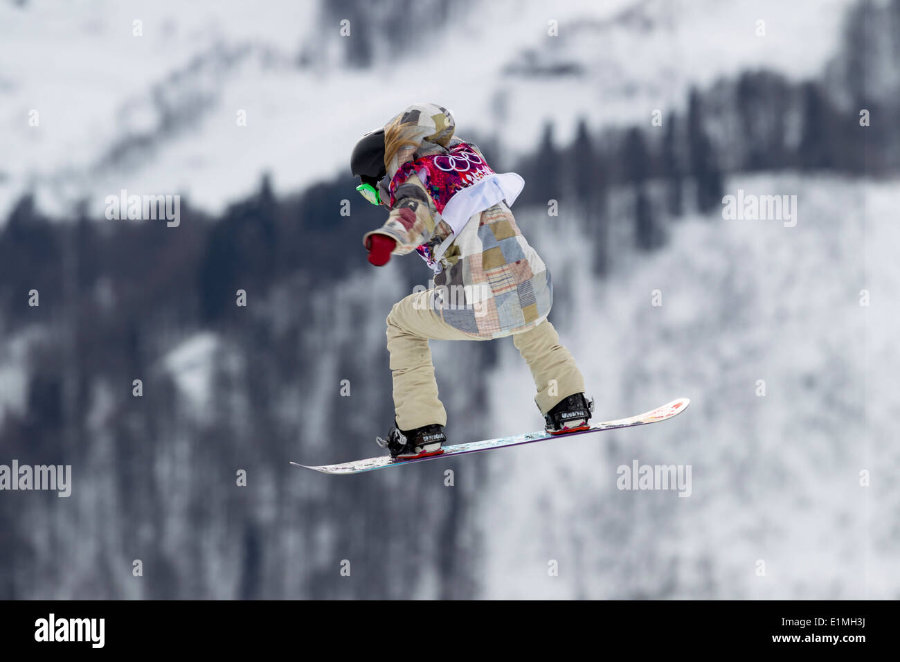 Jamie Anderson (USA) Olympic Champion competing in Ladies's Snowboard ...