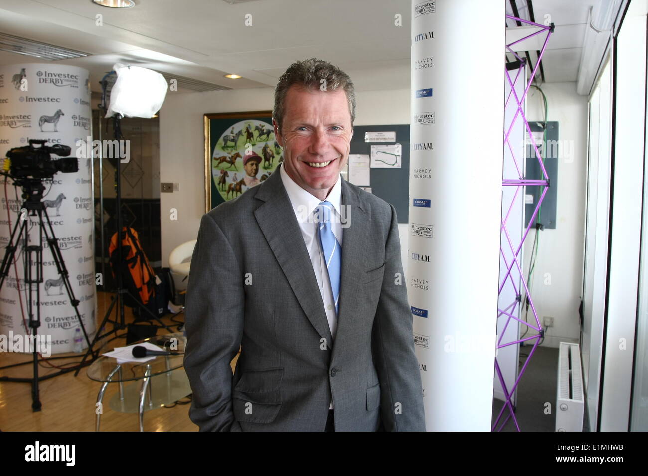 Mick Fitzgerald ex-Jockey and Channel 4 presenter in the weighing room ...