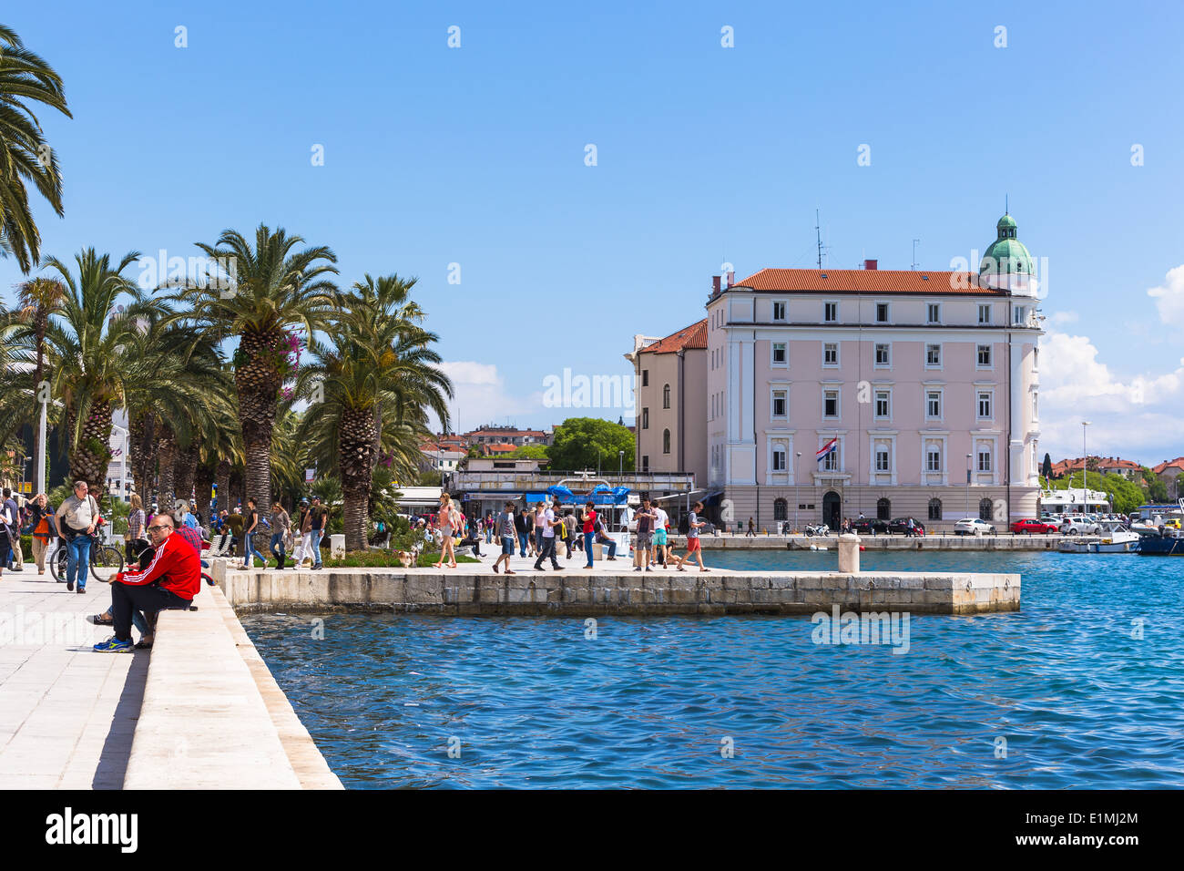 The riva waterfront in split croatia dalamatia with the port authority ...