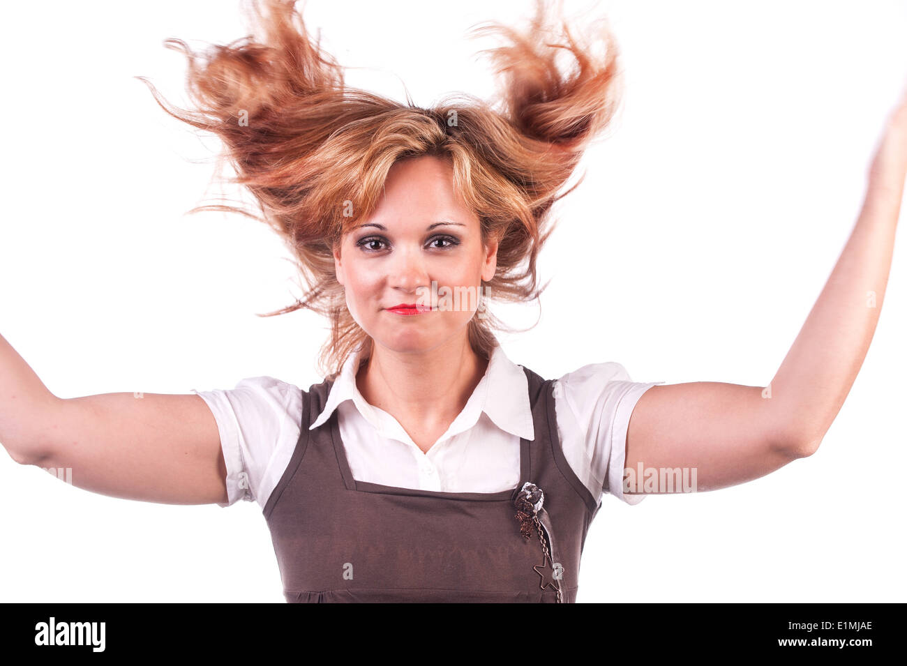 beautiful girl throwing her hair Stock Photo - Alamy