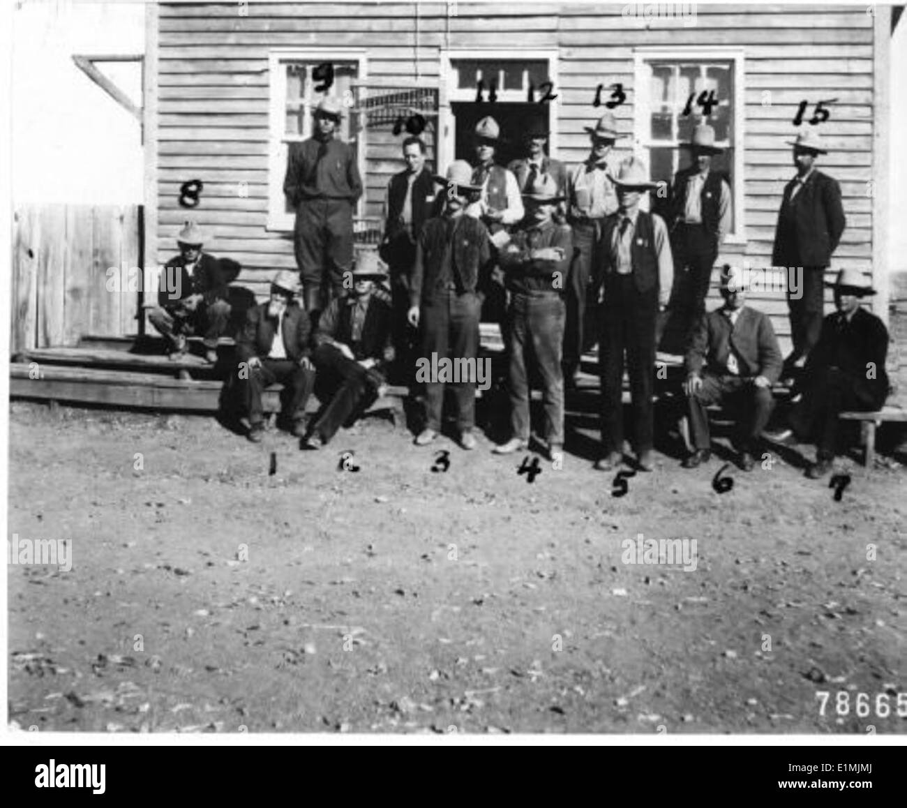 A historic black and white photograph depicting Apache men in their ...