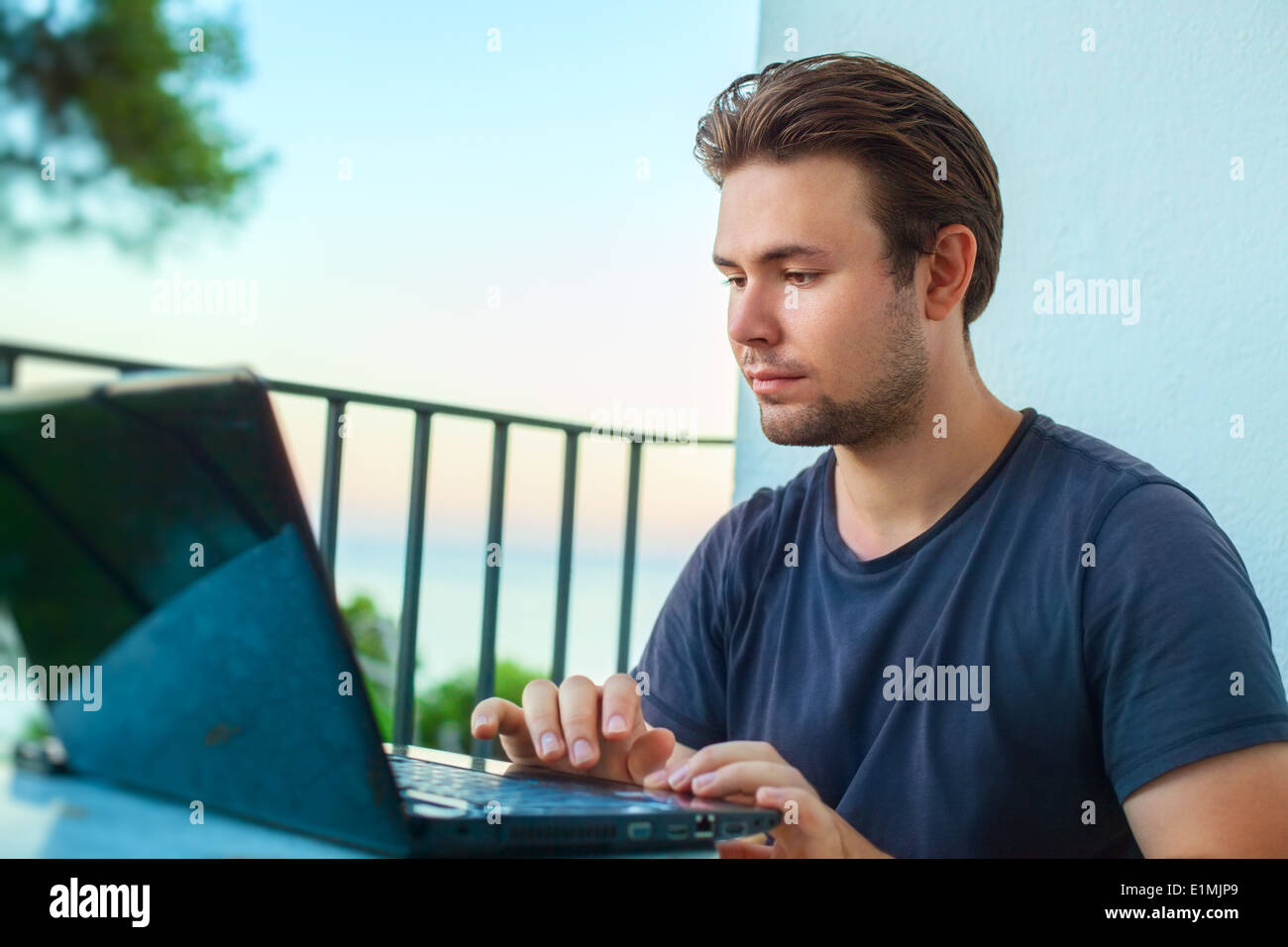 Spain laptop outdoors hi-res stock photography and images - Alamy