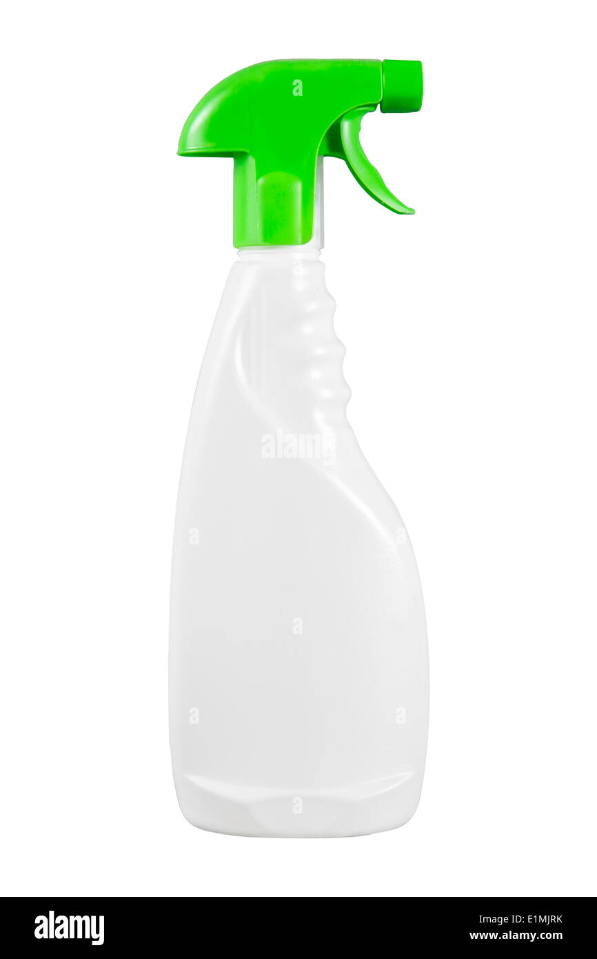 Cleaning spray isolated on white Stock Photo - Alamy