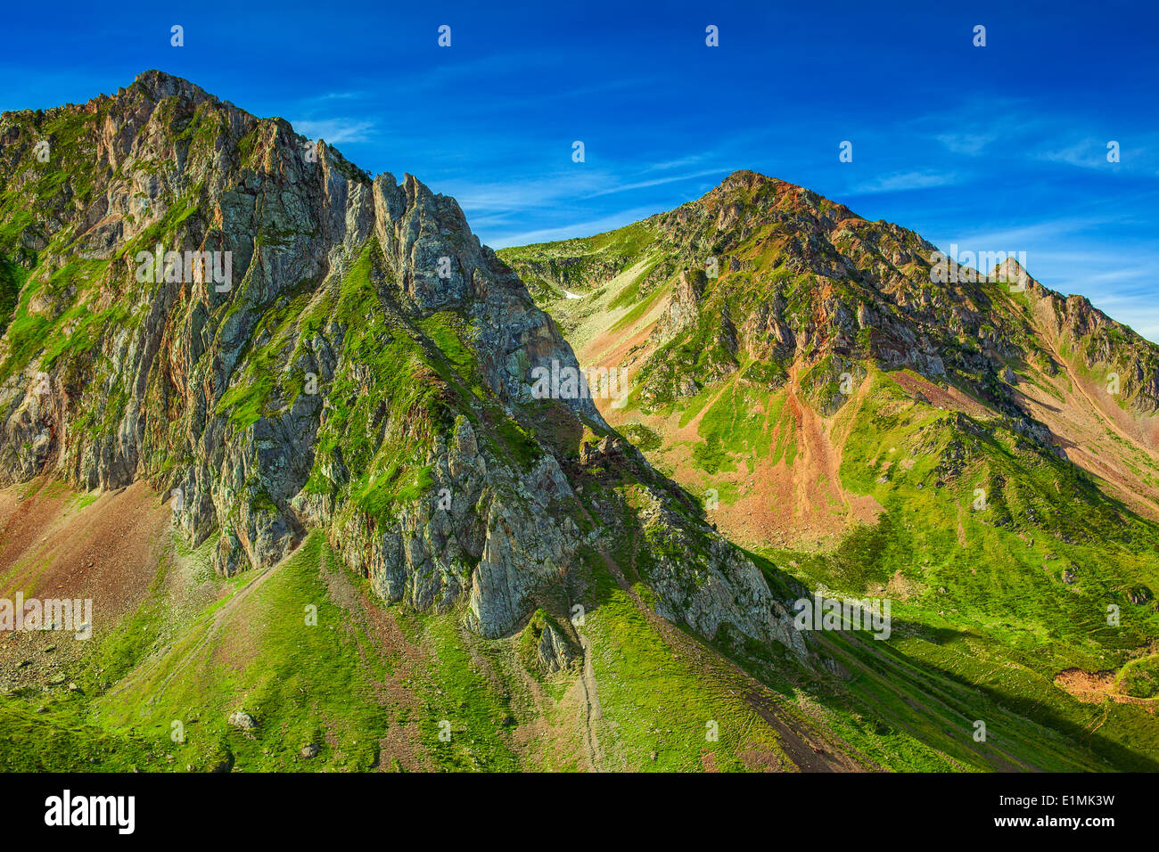 Pyrenees mountains summer landscape Stock Photo - Alamy