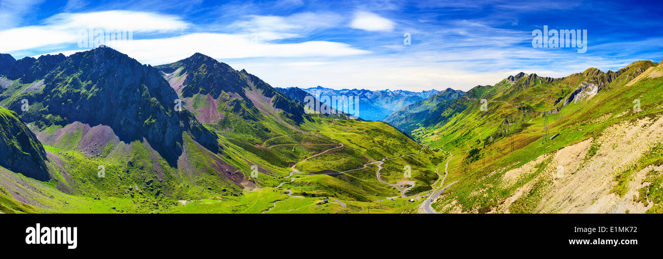 Pyrenees mountains summer panorama Stock Photo - Alamy