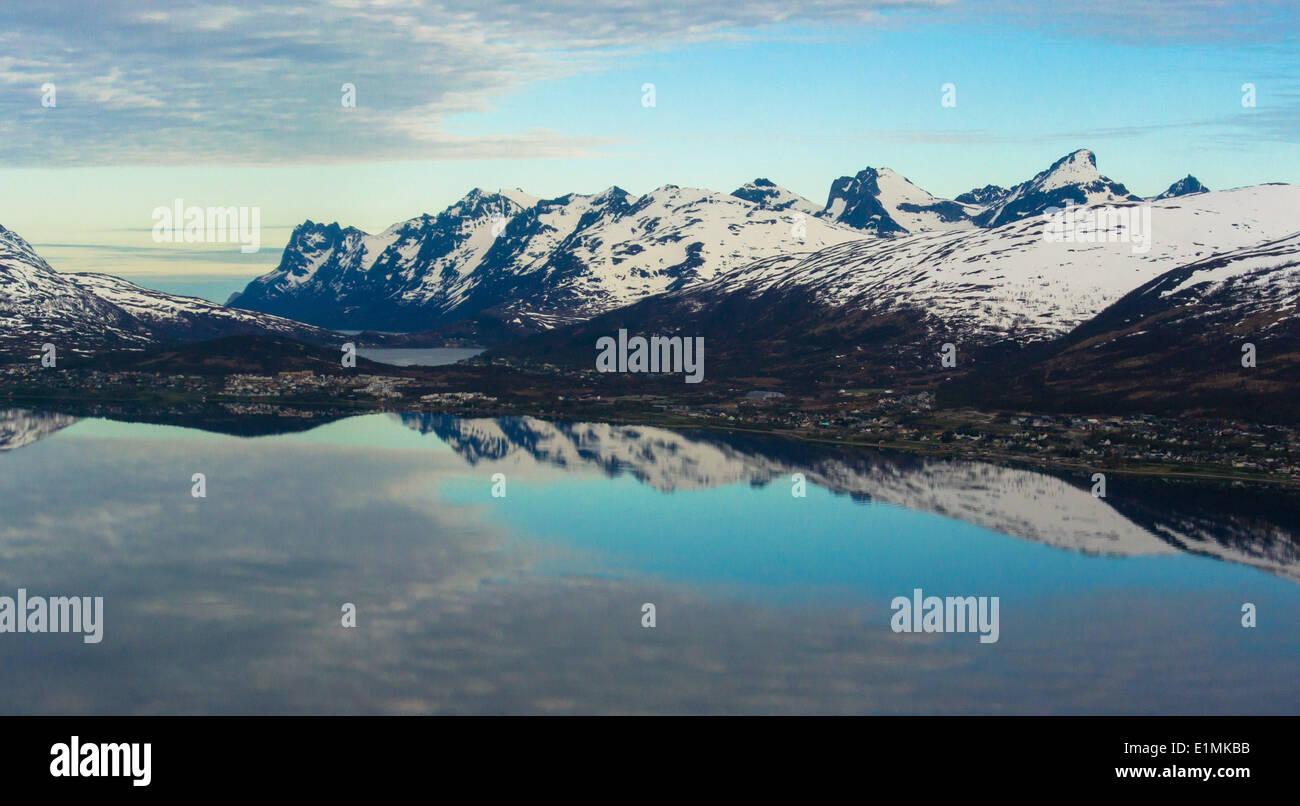 island Kvaloya from the air Stock Photo - Alamy