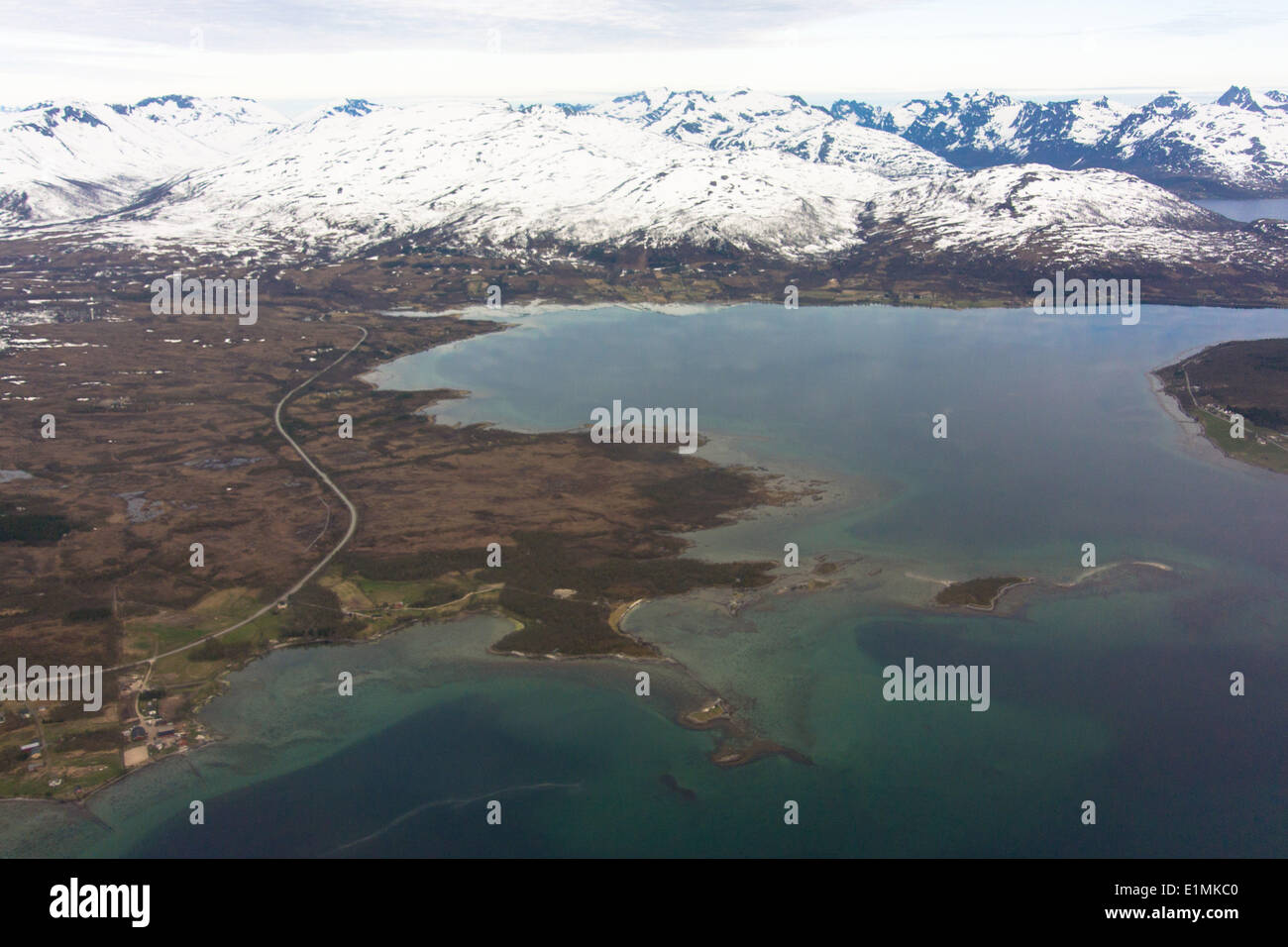island Kvaloya from the air Stock Photo - Alamy