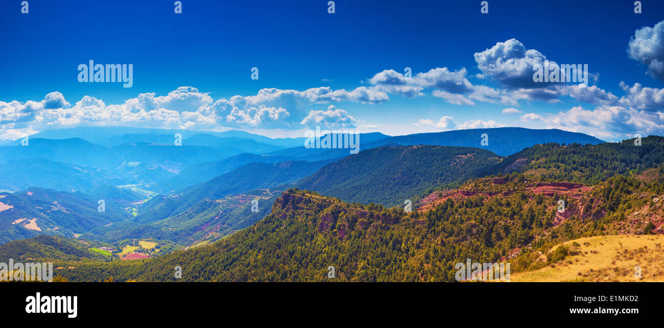 Pyrenees mountains summer panorama Stock Photo - Alamy