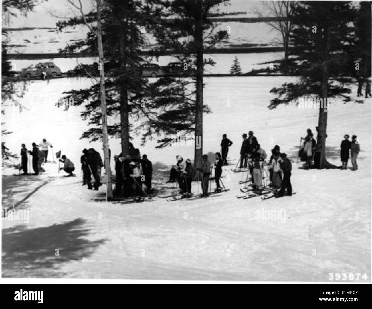 A historic black-and-white photo from Carson Forest showing people ...