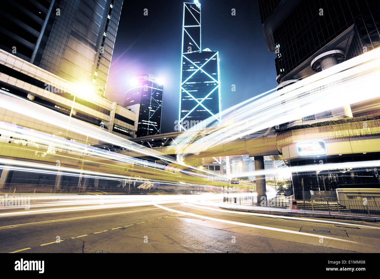 Fast moving cars at night Stock Photo - Alamy