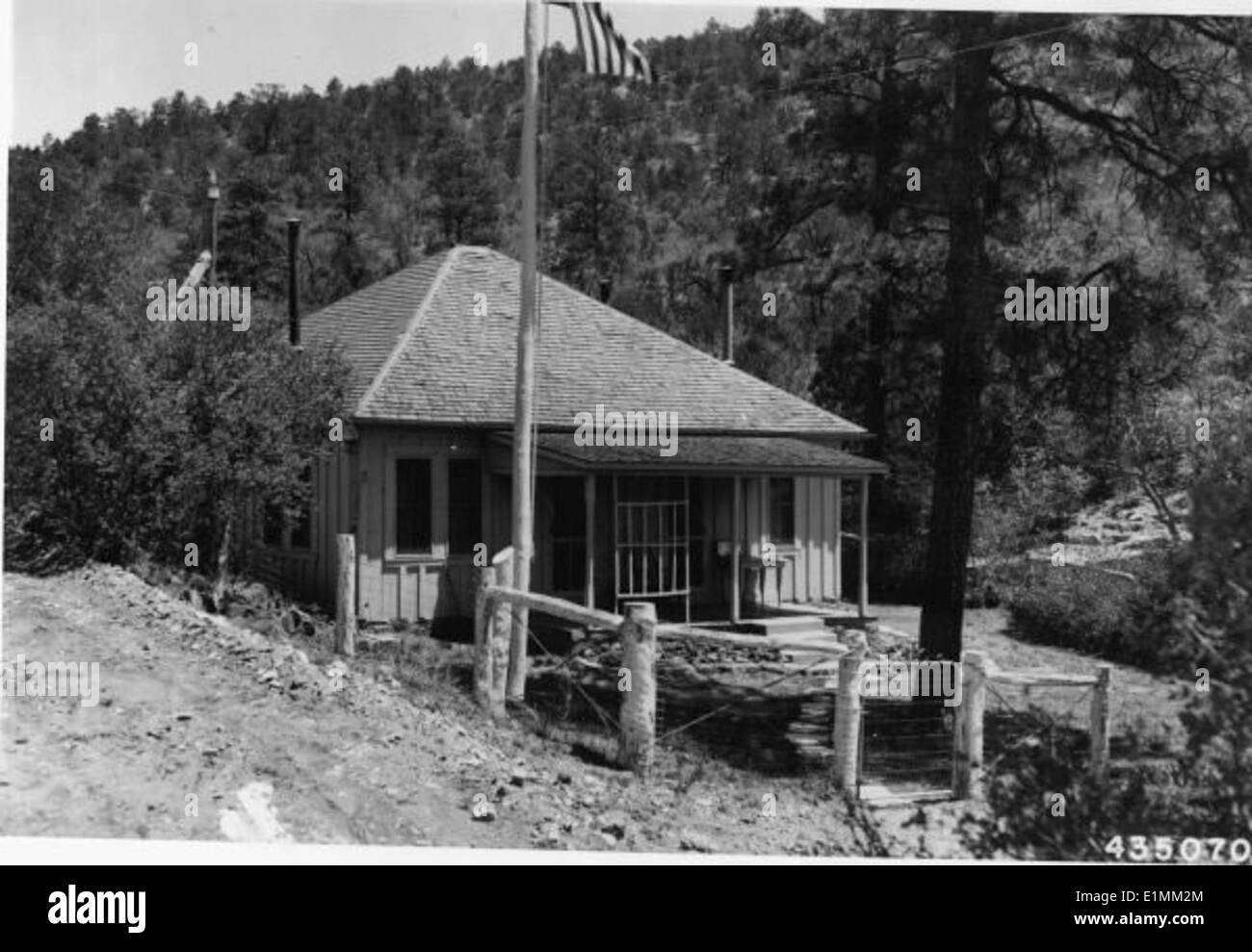 A black-and-white image from Lincoln National Forest captures the ...