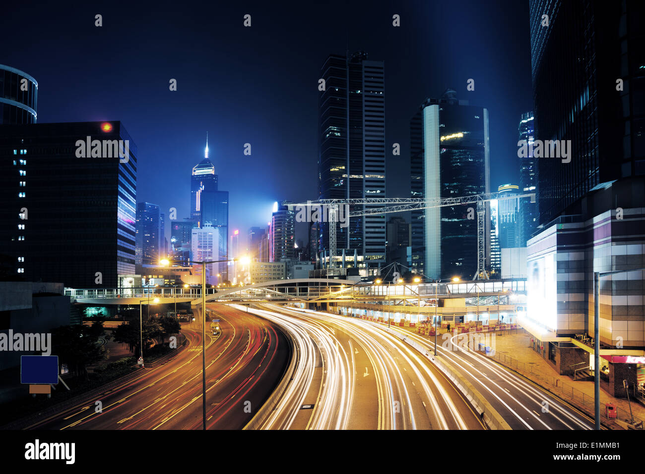 Fast moving cars at night Stock Photo - Alamy