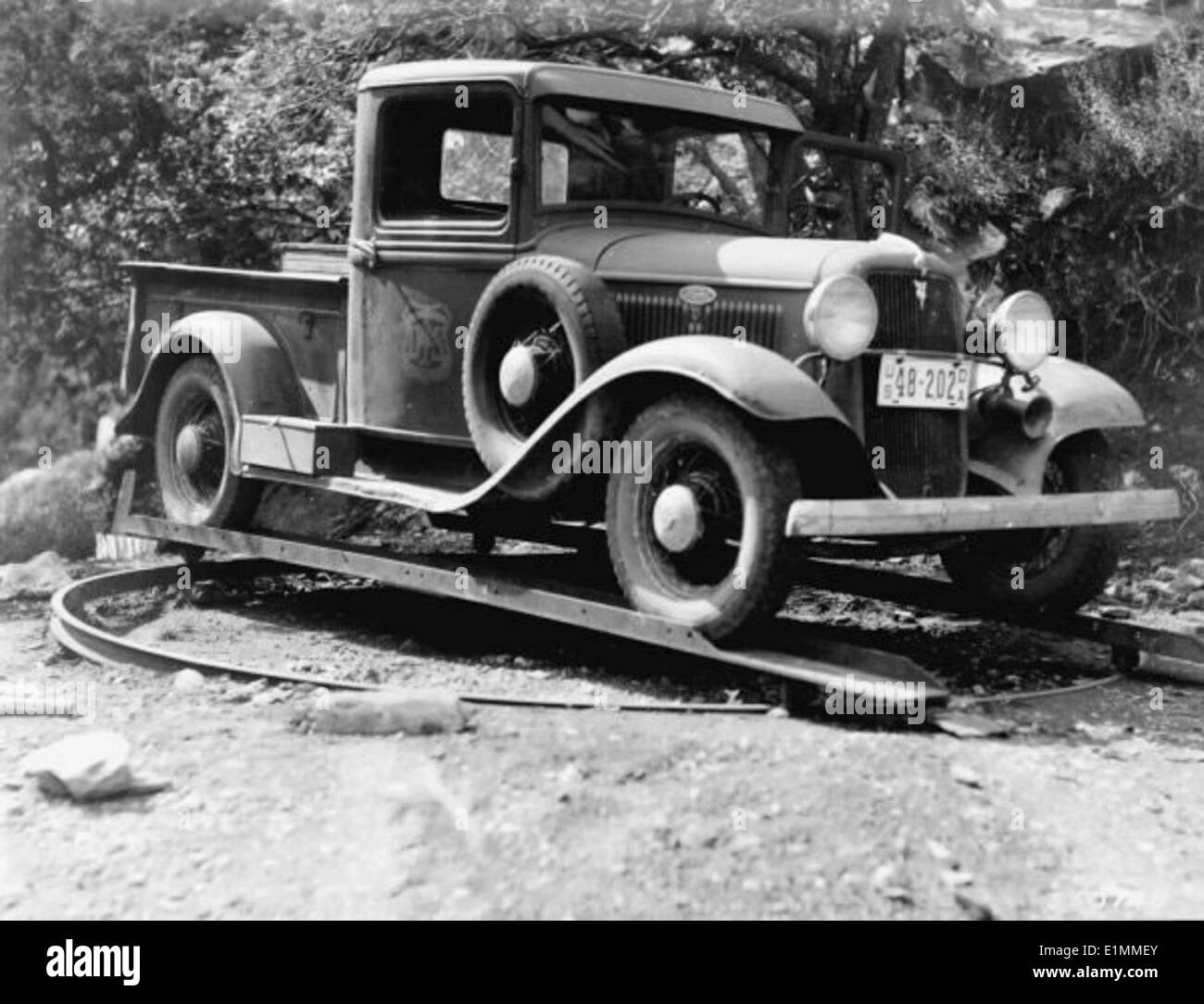 The historic black and white image of the Cars Forest Road Turntable ...