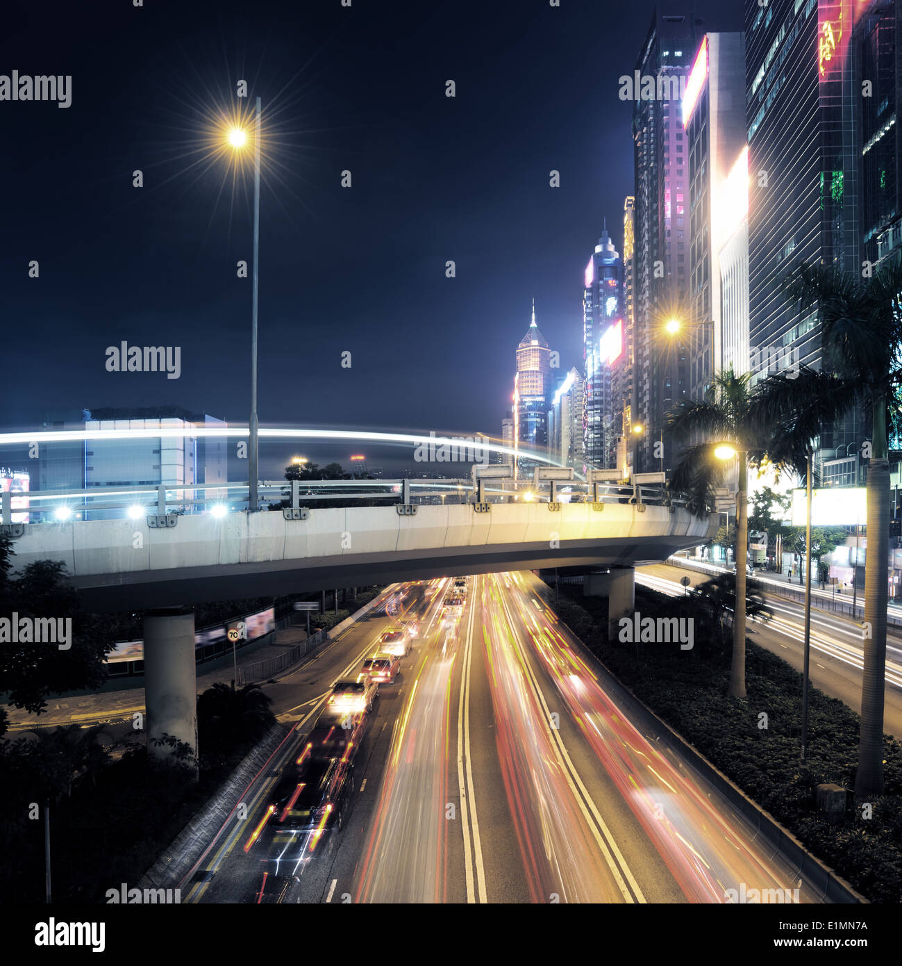 Fast moving cars at night Stock Photo - Alamy