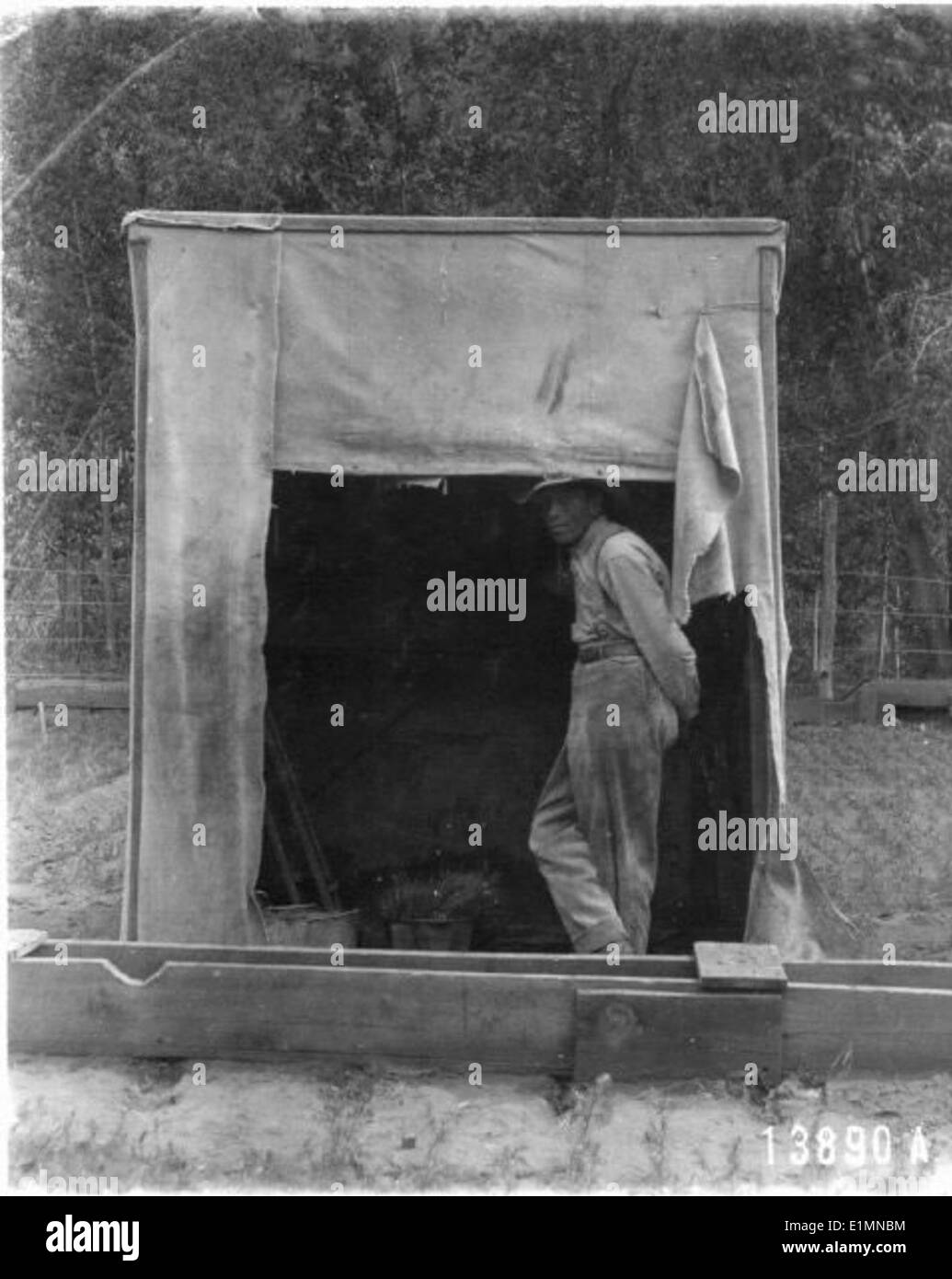 The image captures a historical moment featuring forest man-made ...