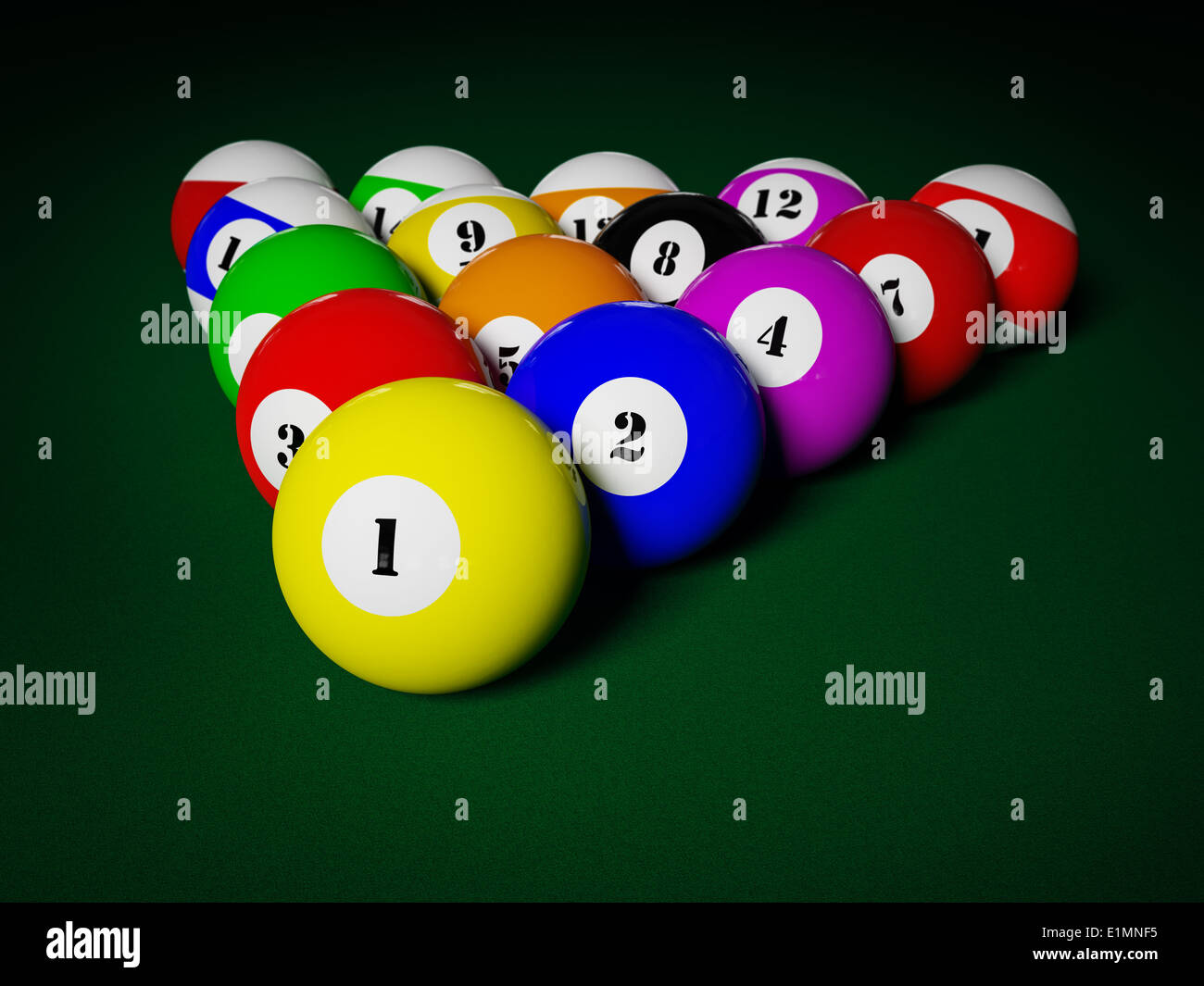 Billiard balls racked hi-res stock photography and images - Alamy