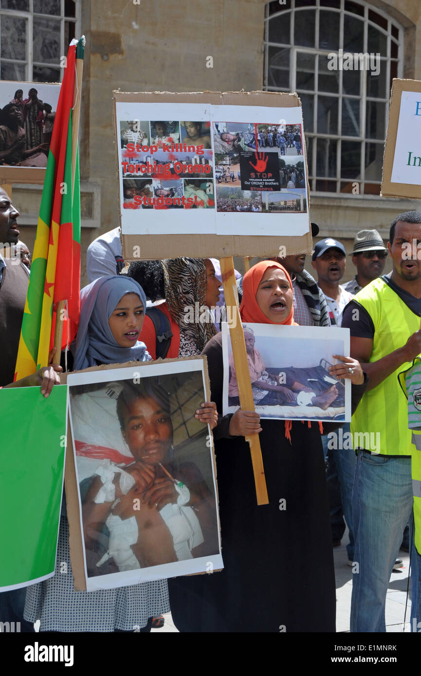 Oromo protest at bbc against killing of hi-res stock photography and ...