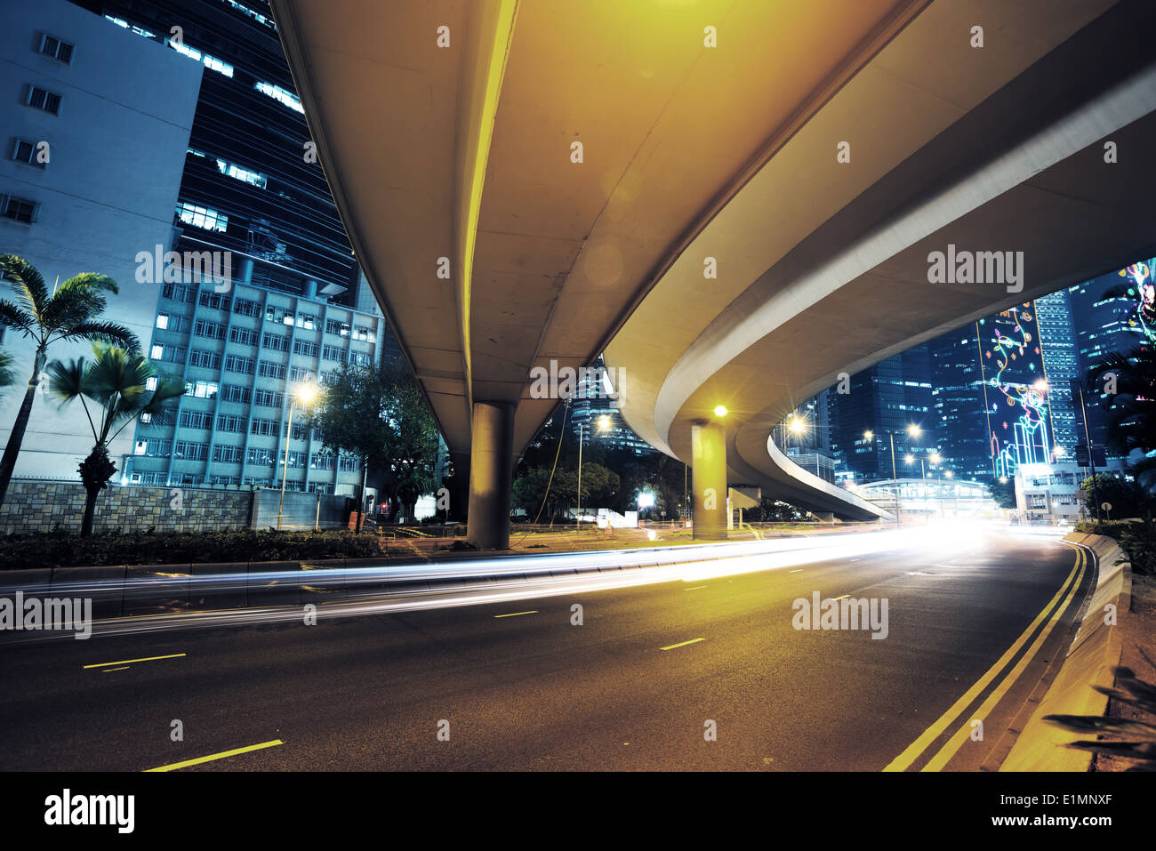 Fast moving cars at night Stock Photo - Alamy