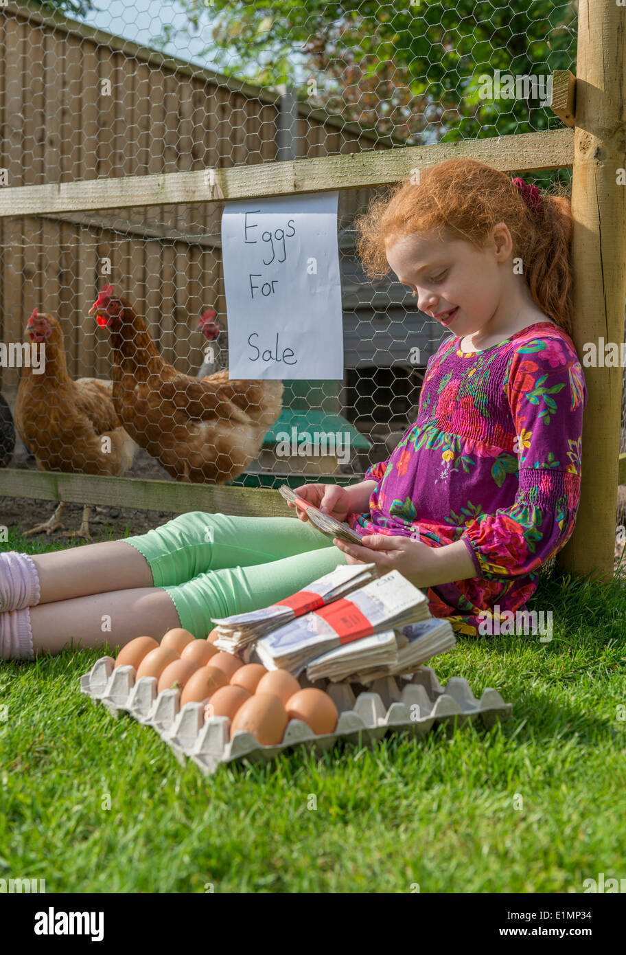 Little girl entrepreneur sits with thousands of pounds whilst selling ...