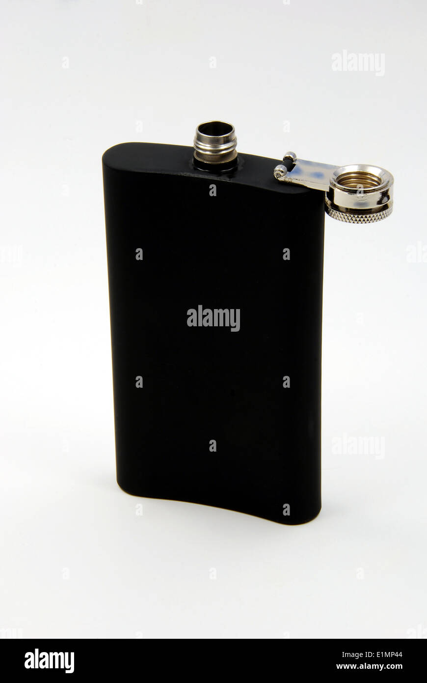 Black Drinking Flask - Back - Open Stock Photo - Alamy