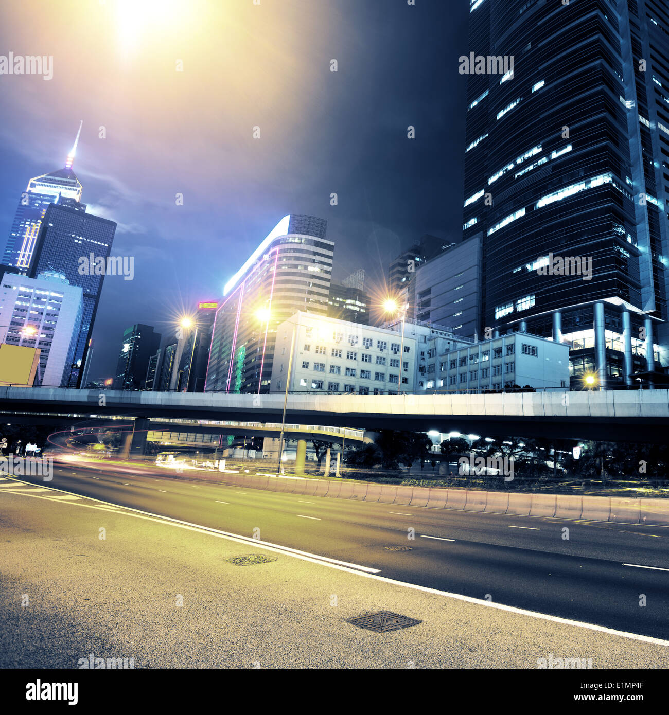 Fast moving cars at night Stock Photo - Alamy