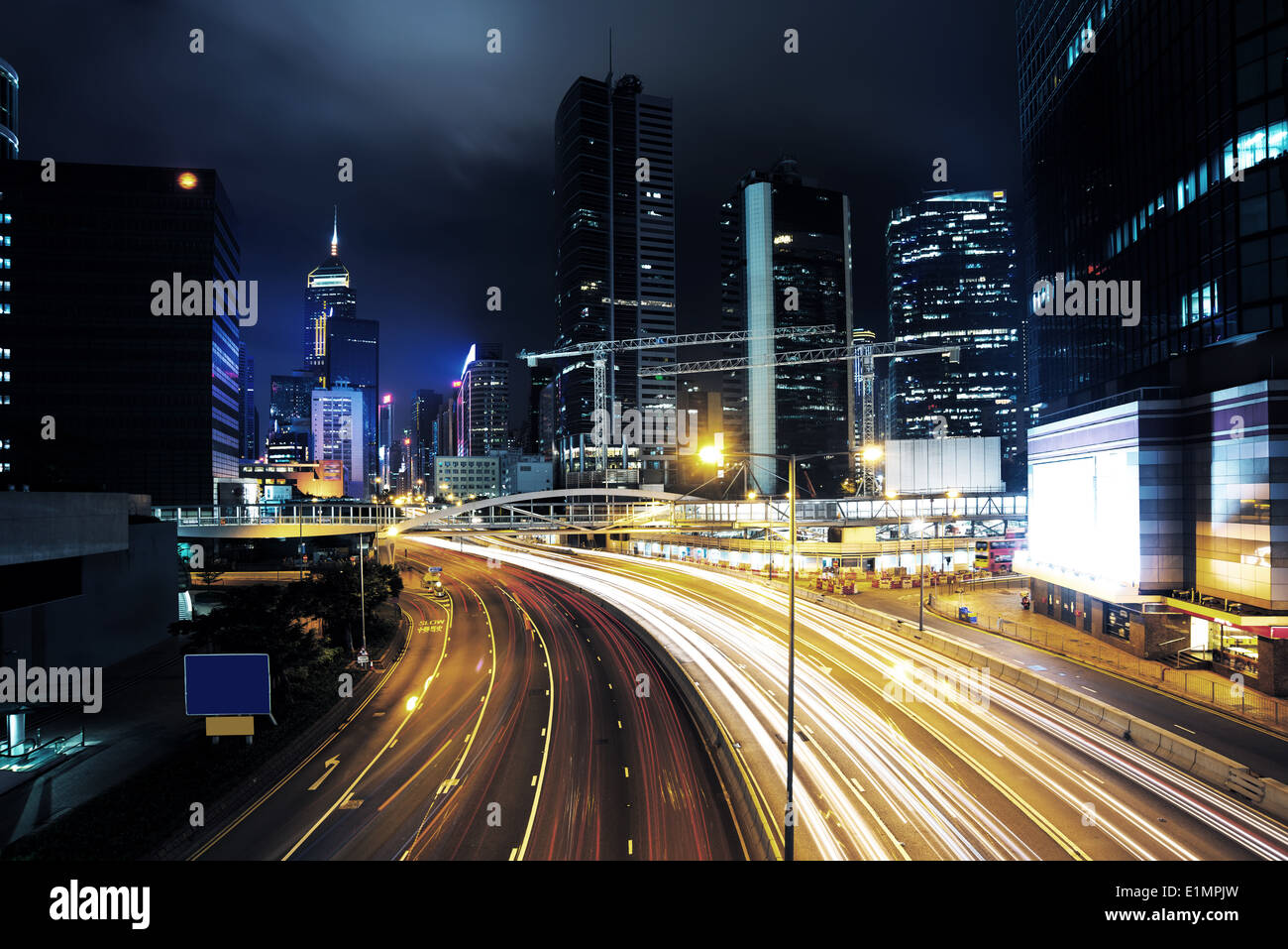 Fast moving cars at night Stock Photo - Alamy