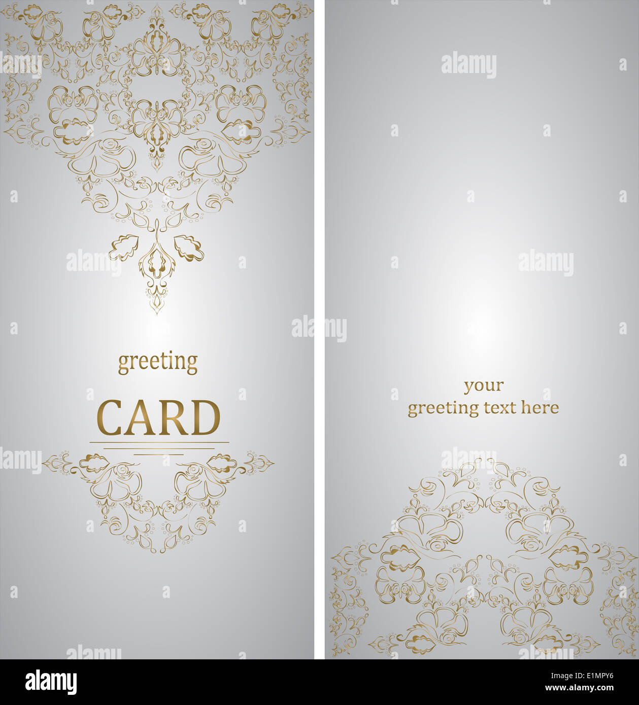 Vintage greeting cards in Victorian style. Vector Stock Photo - Alamy