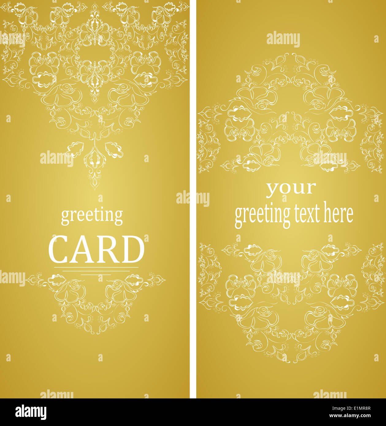 Vintage greeting cards in Victorian style. Vector Stock Photo - Alamy