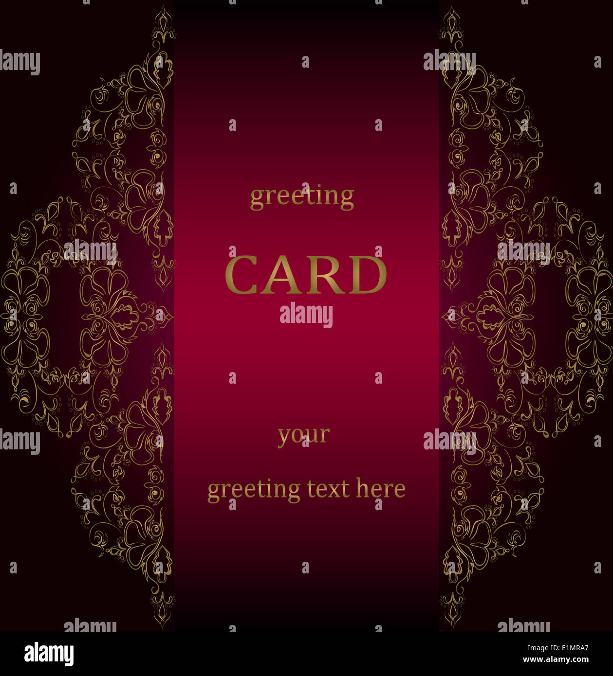 Vintage greeting cards in Victorian style. Vector Stock Photo - Alamy