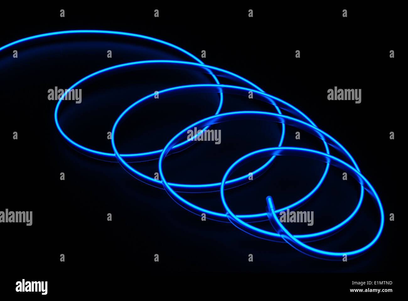 Blue neon stripe isolated on hi-res stock photography and images - Alamy