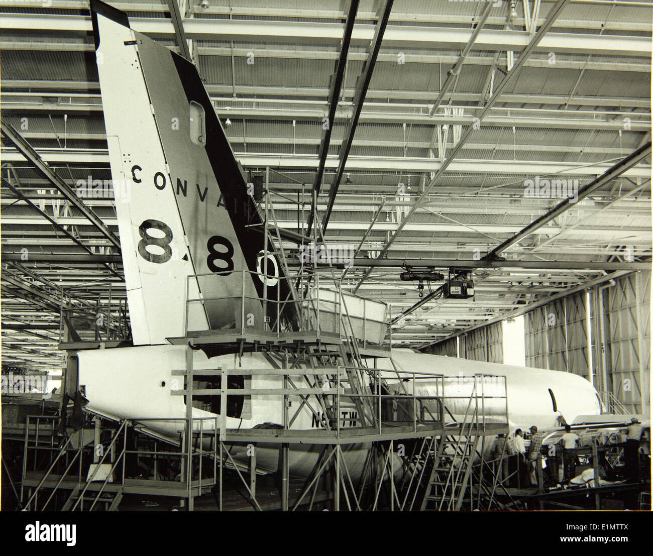 The Convair 880 N801TW, an airliner developed in the 1950s, features a ...