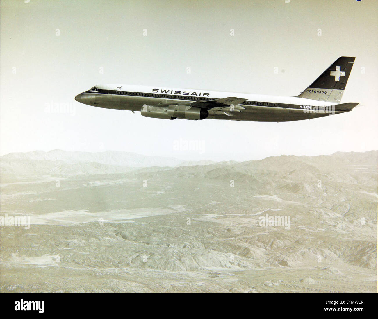 The Convair 990 Coronado airliner, registered N8497H, was a quadjet ...