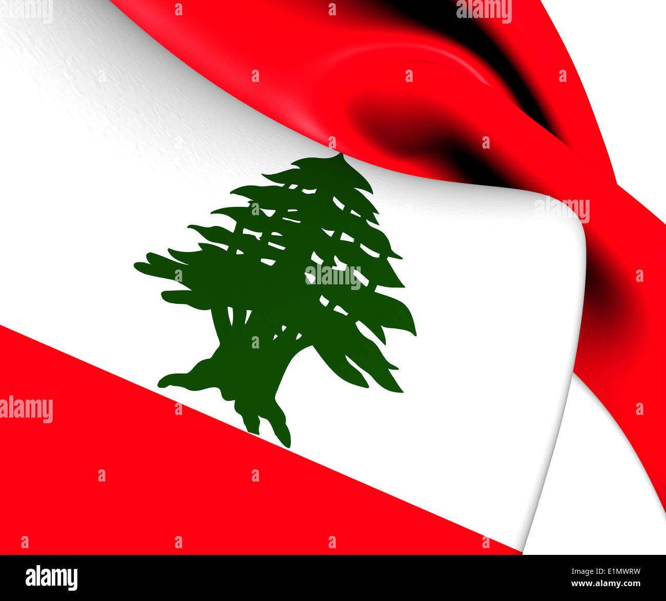 Flag of Lebanon. Close Up Stock Photo - Alamy