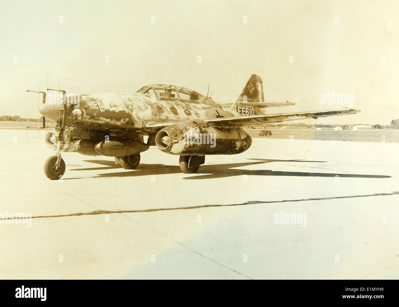 This image features the Messerschmitt Me 262, the world’s first ...