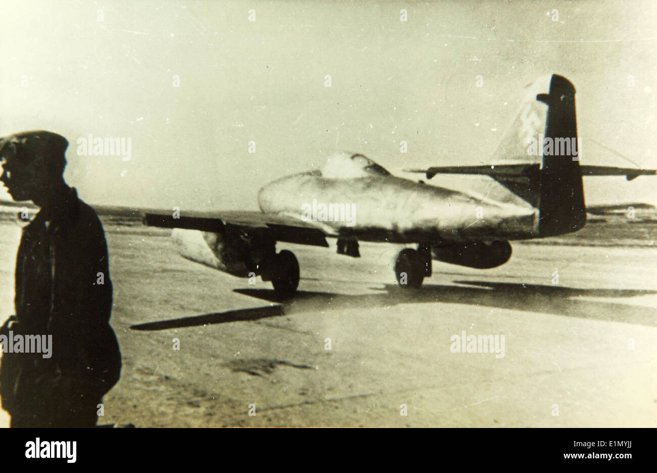 The Messerschmitt Me 262A Schwalbe, a German jet fighter during World ...