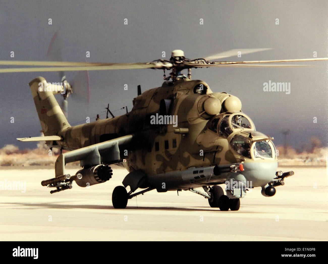 The Mi-24 Hind is a Soviet-designed attack helicopter used by numerous ...