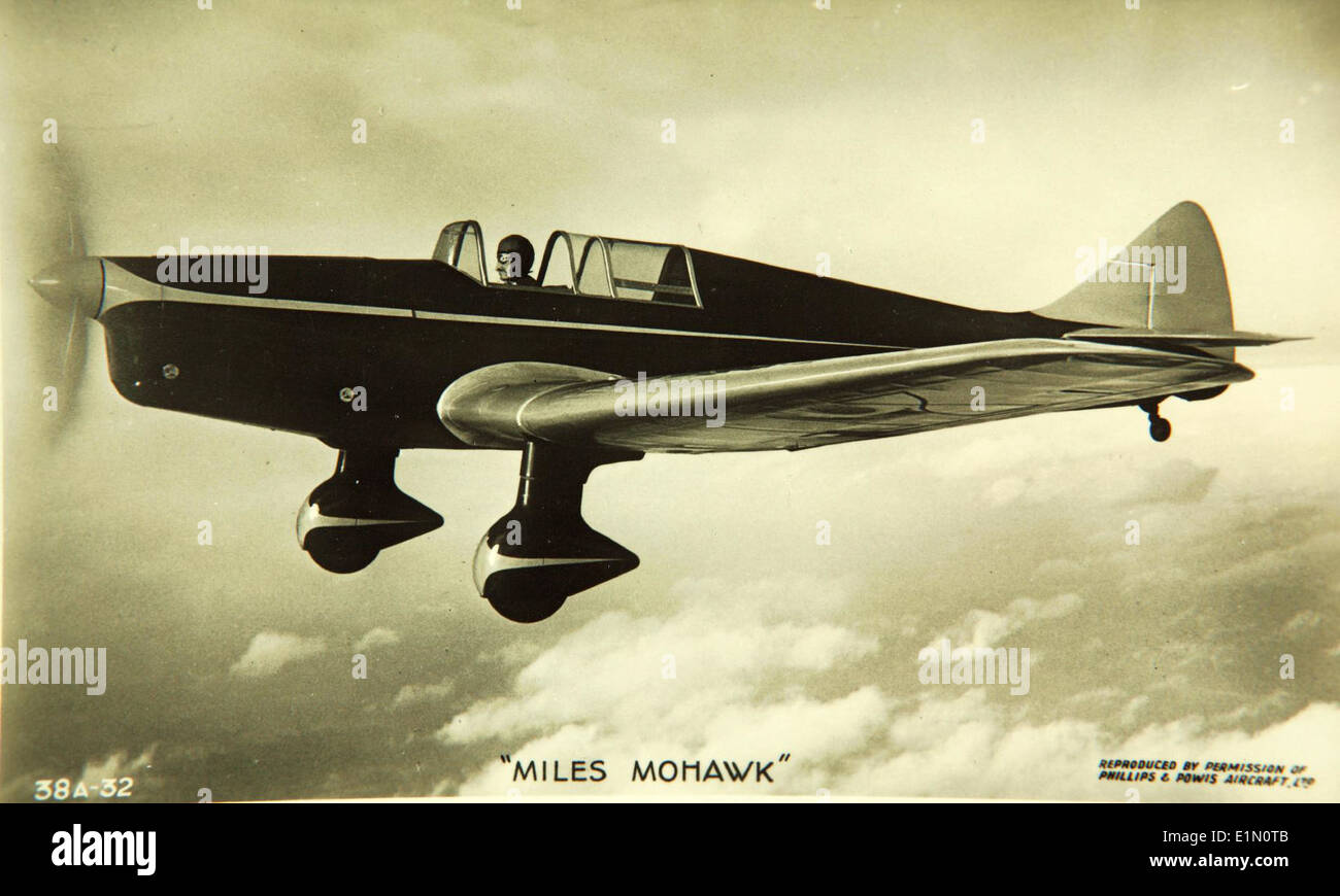 The Miles M.12 Mohawk, a British civil aircraft from the 1940s, was ...