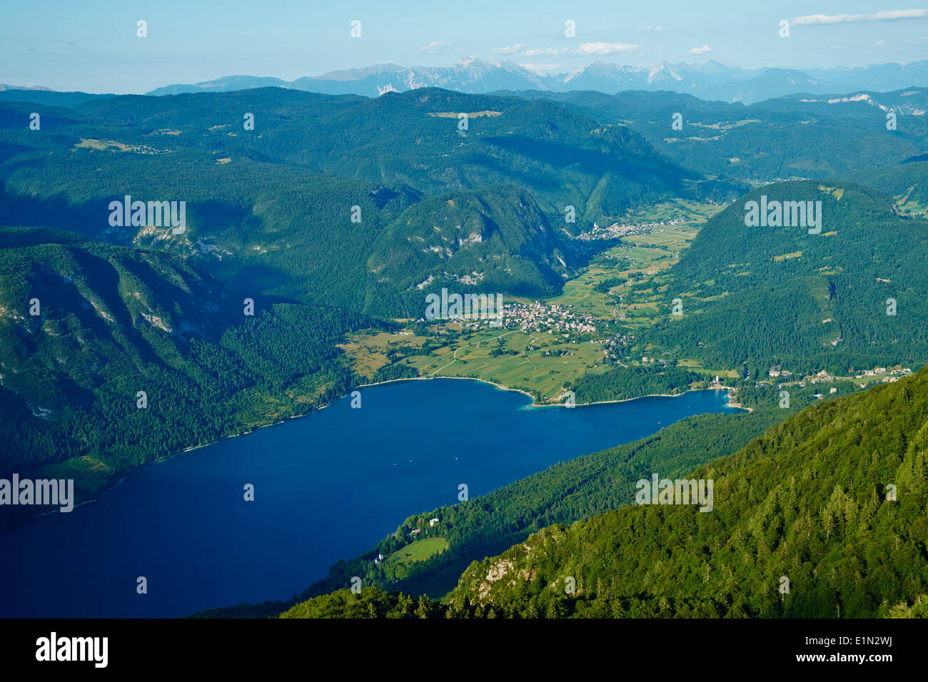 Slovenia, Gorenjska region, Triglav National Park, Bohinj lake Stock ...