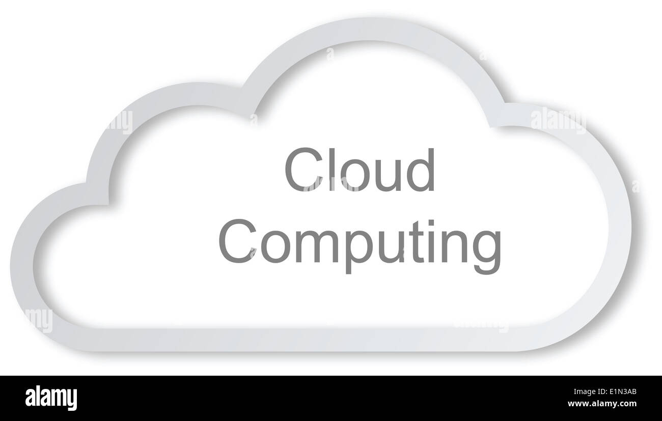 Cloud computing concept on white background Stock Photo - Alamy